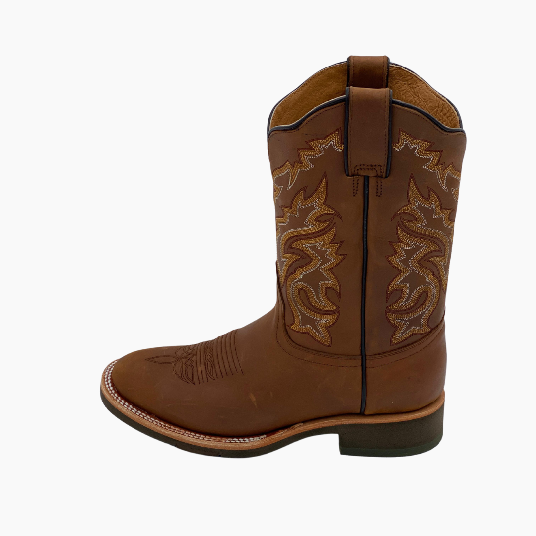 Bota Vaquera Miel Punta Oval Suela Flex – El Gran Rodeo Boutique